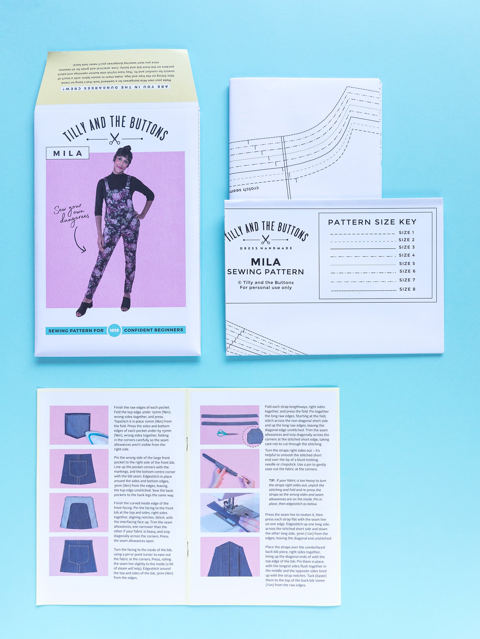 Mila Dungarees by Tilly and the Buttons – Kwaint Threads