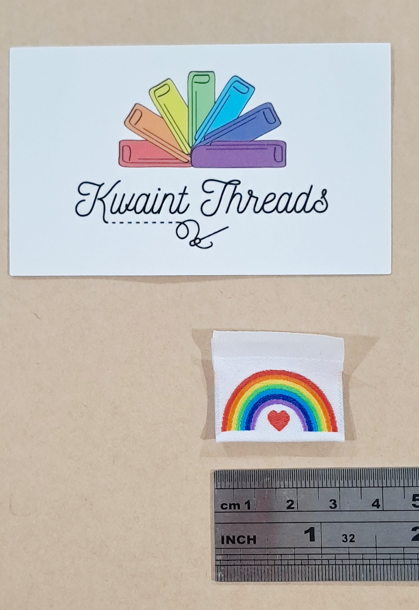 Kwaint Label Rainbow and Heart – Kwaint Threads