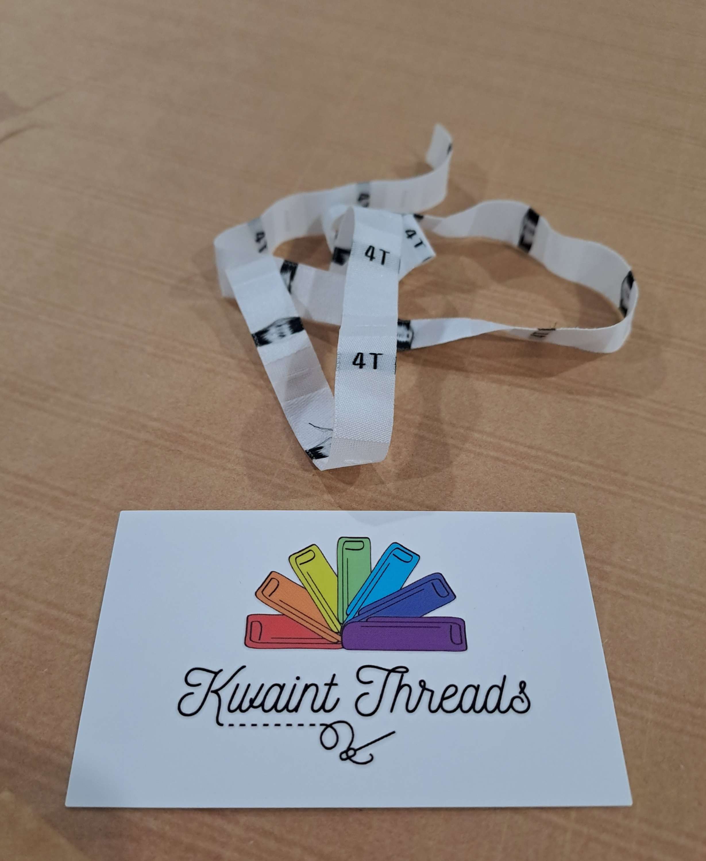 White Size Labels Sizes 2T, 3T, 4T Clothing Tags Sizes Tags – Kwaint Threads