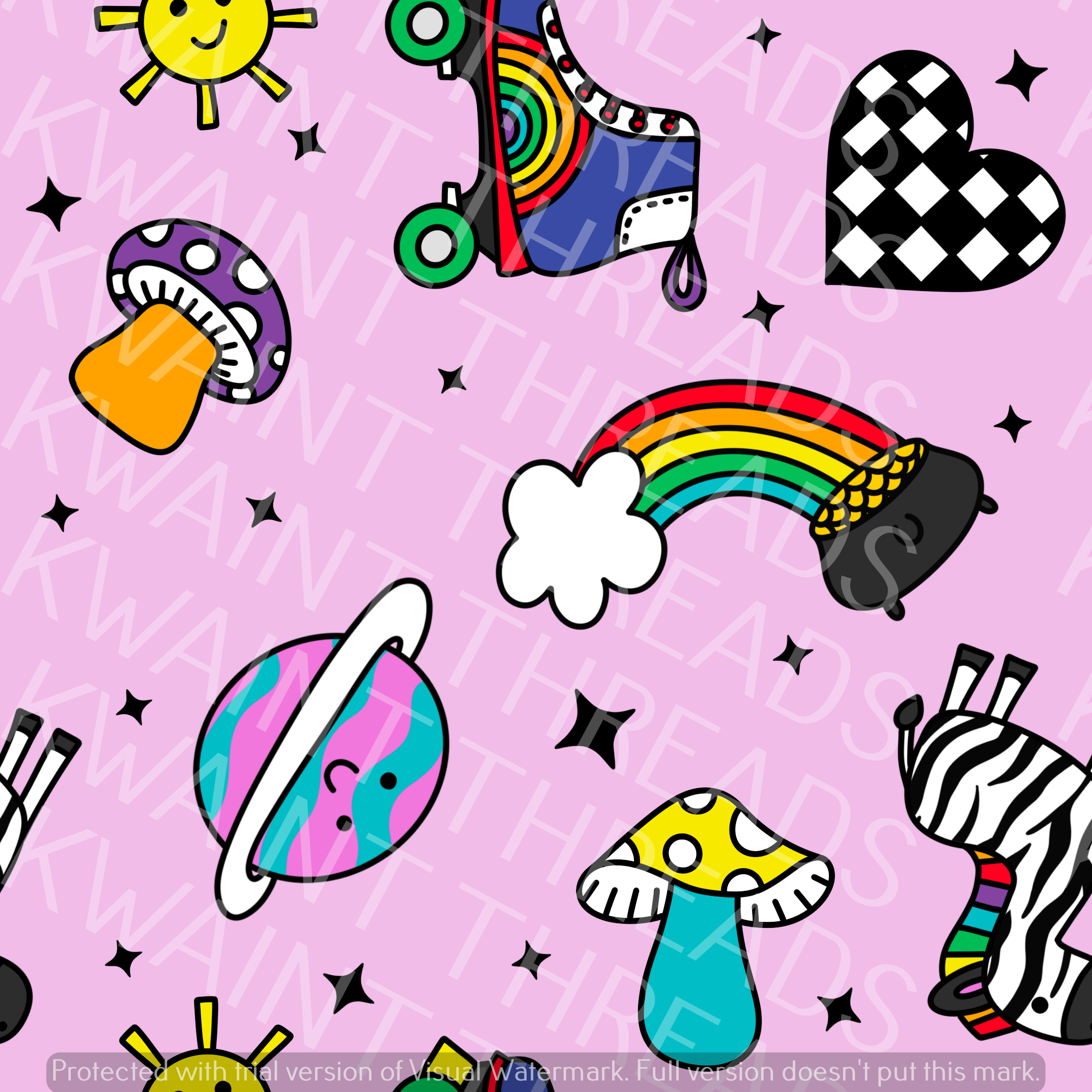 Fabric Mama Roller Party Pink Fabric On Demand Pre Order – Kwaint Threads