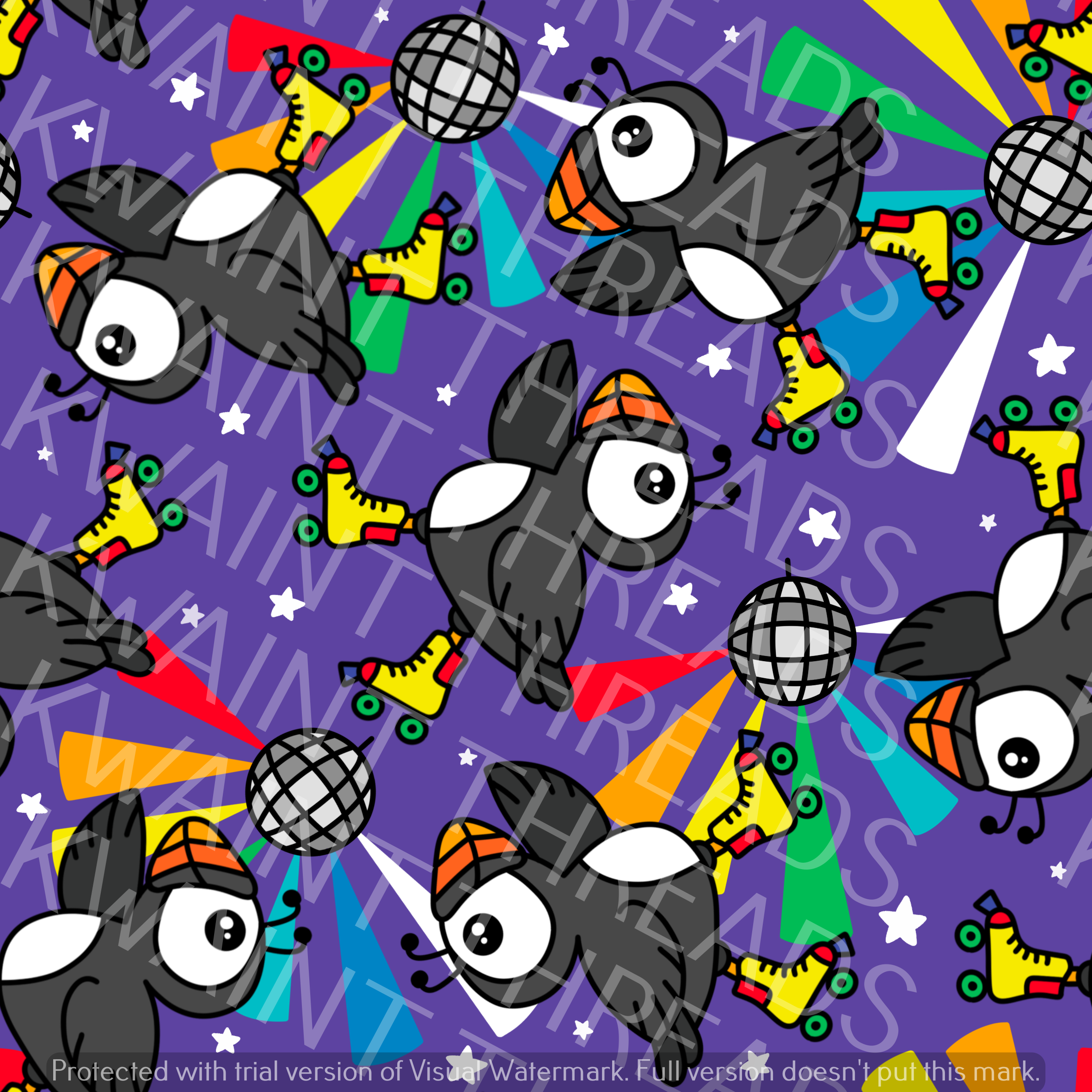 Fabric Mama Roller Disco Fabric On Demand Pre Order – Kwaint Threads